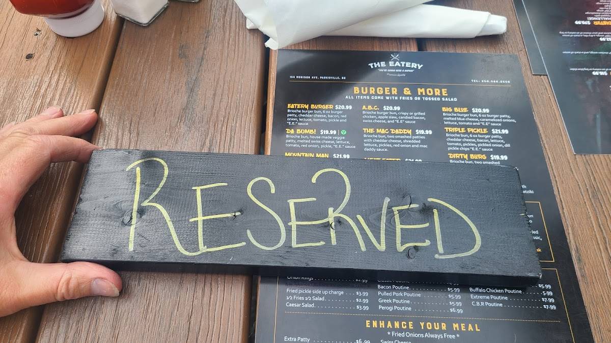 Menu at Extreme Eatery restaurant, Parksville