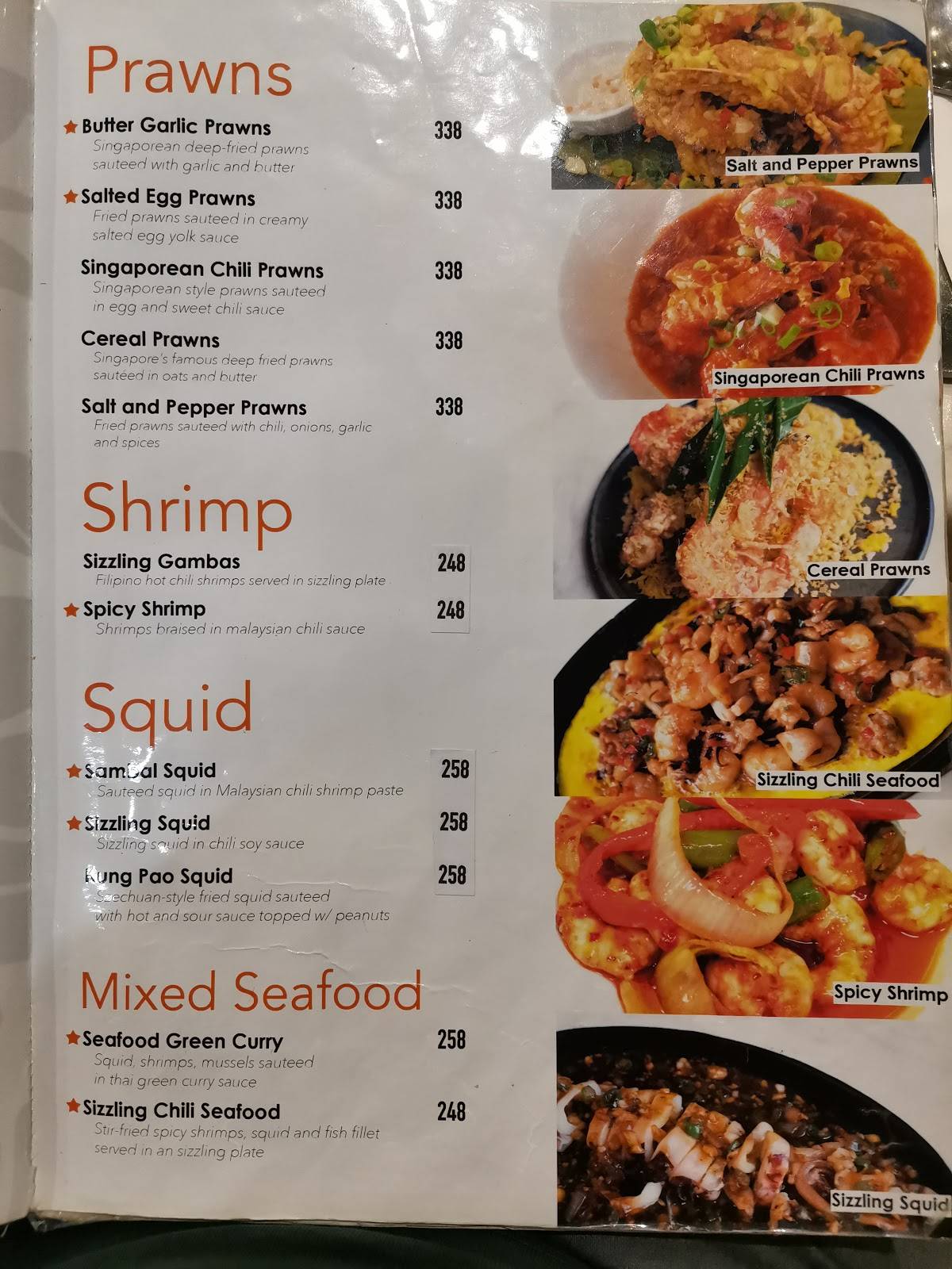 Menu at Fat Monk restaurant, Cagayan de Oro, 5/F