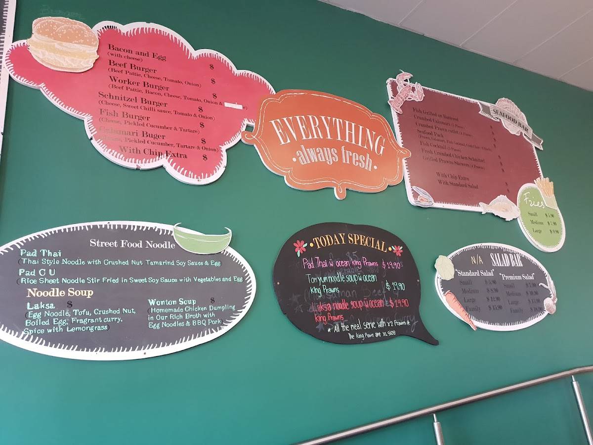 Menu at Food Buds Restaurant, Bathurst, 125 Bentinck St