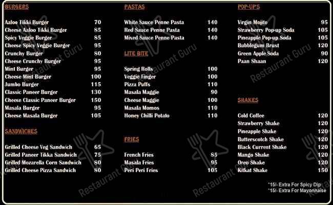 Menu at Burger Lovers, New Delhi, Shop 3