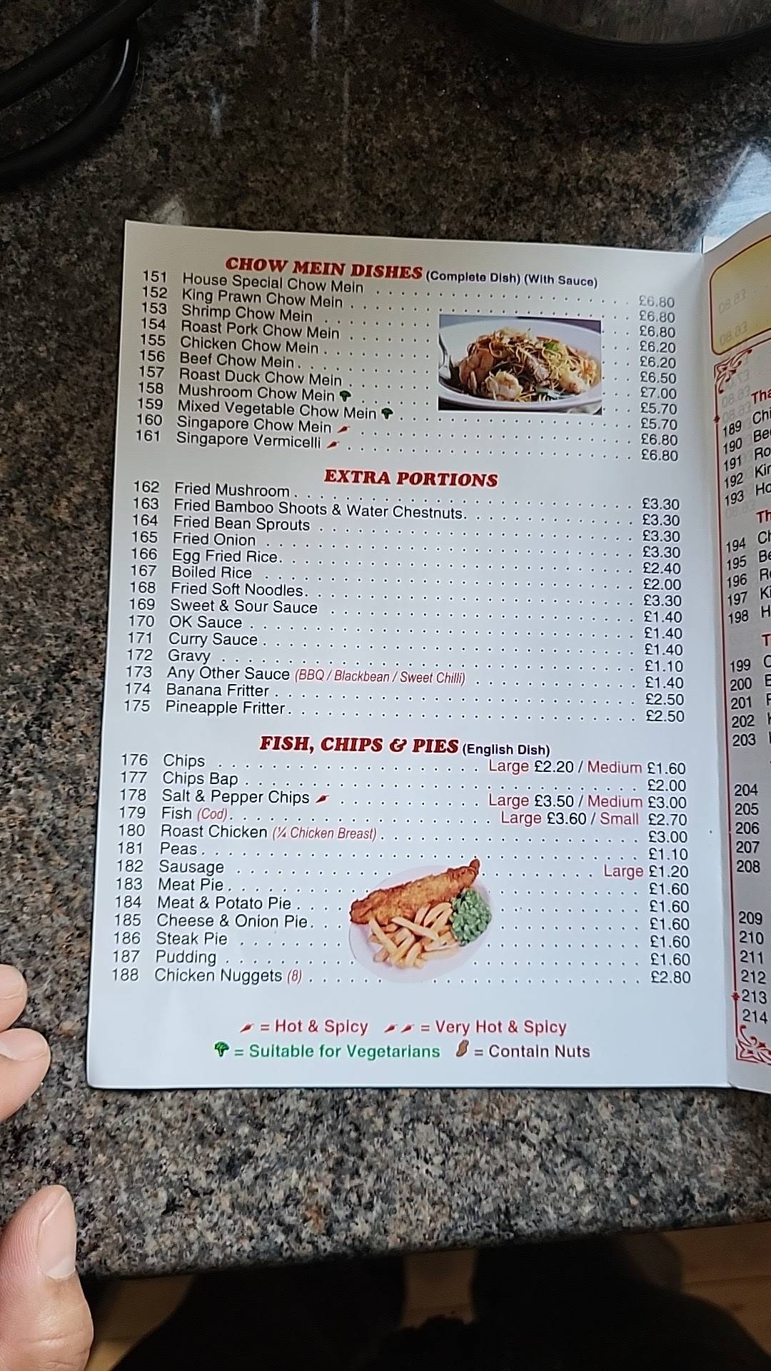 Menu at Golden Star restaurant, Manchester, 288 Barlow Moor Rd