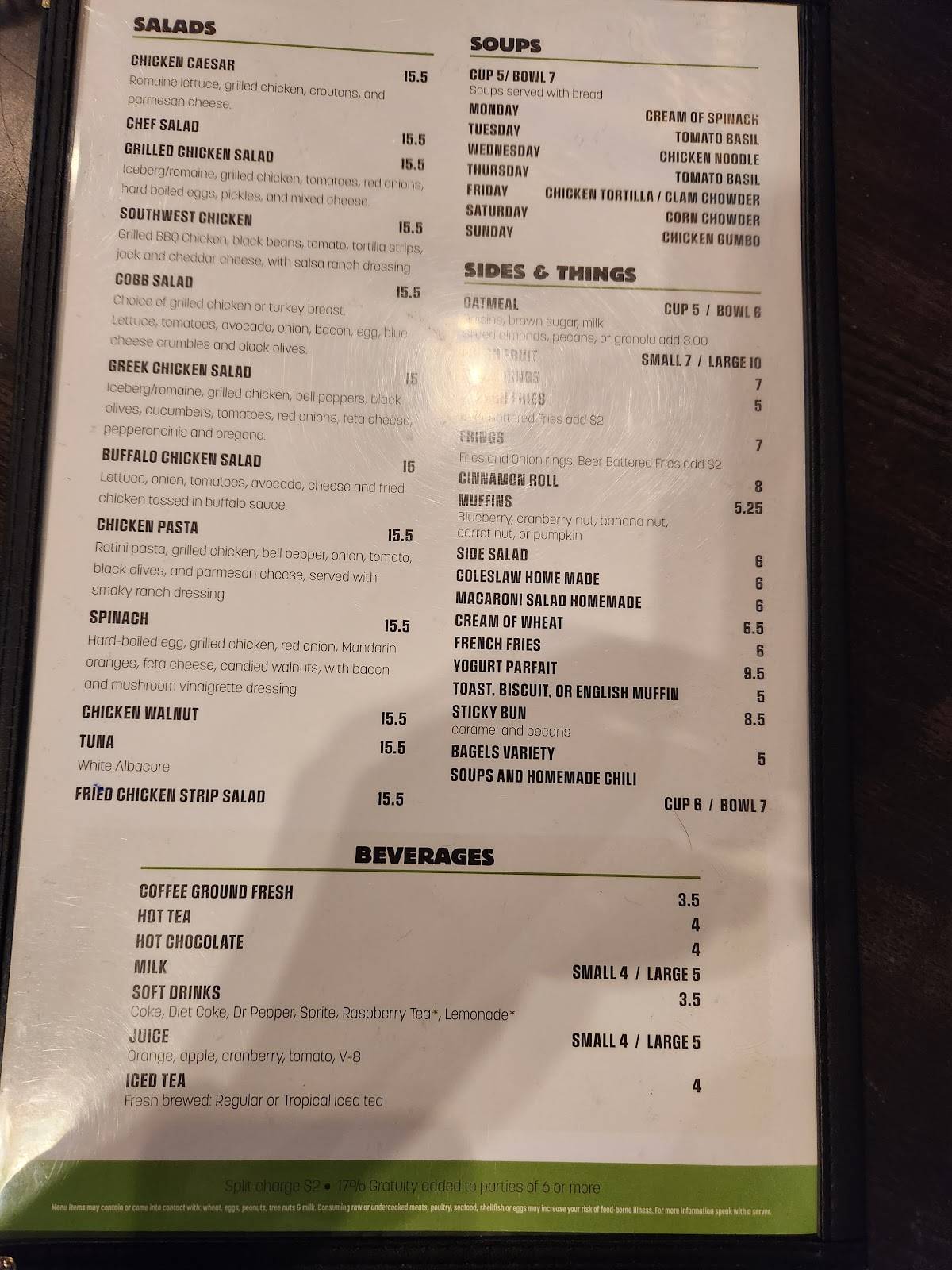 Menu at Janet's Cafe and Deli, Santee, Carlton Hills Blvd
