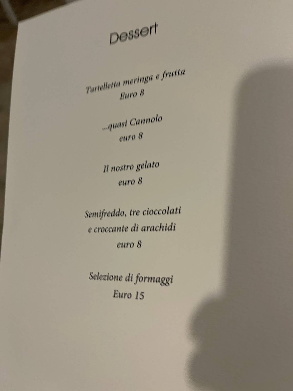 Menu da La Bul ristorante, Bari