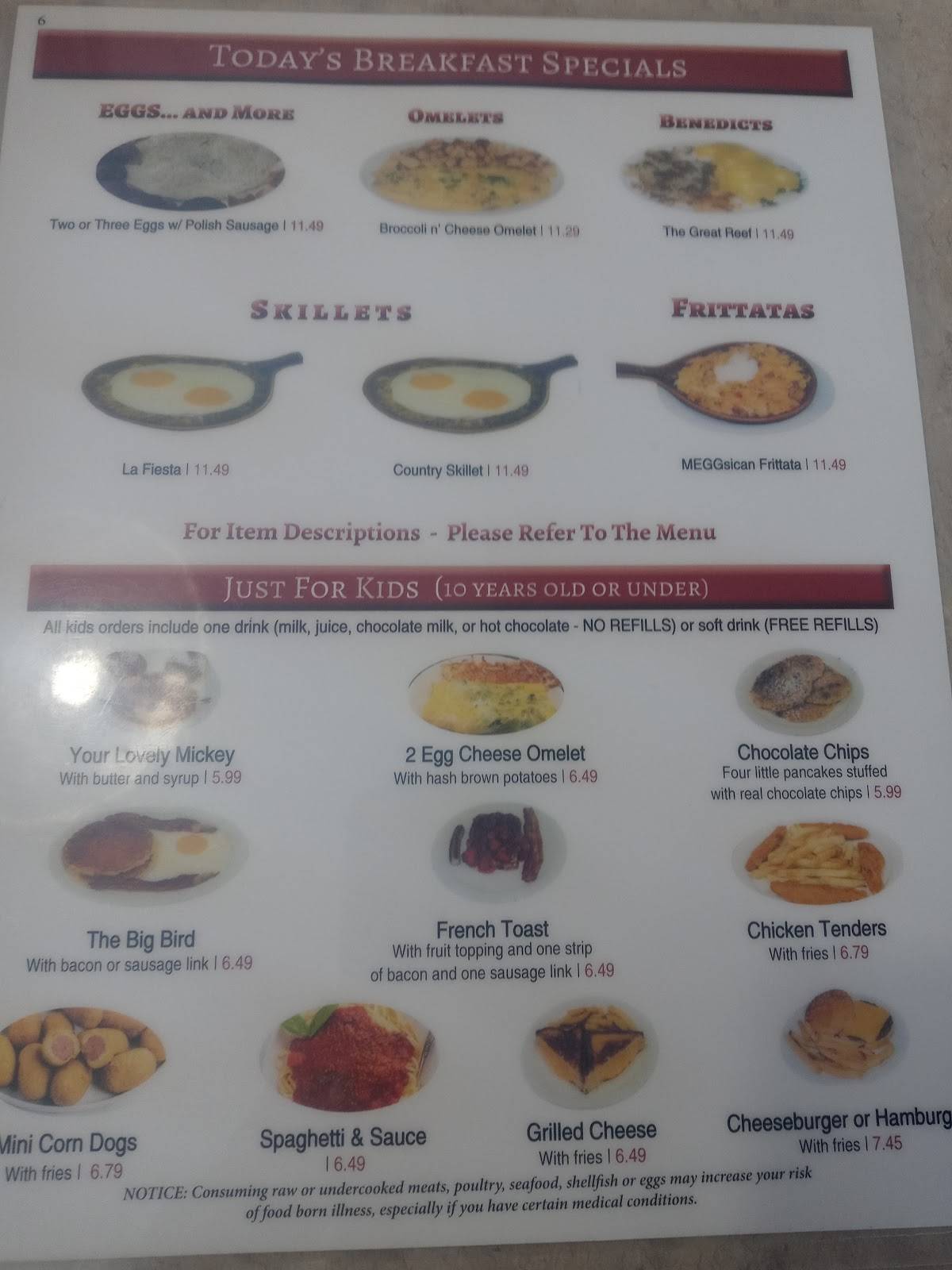 Menu at Morris Diner & Pancake House restaurant, Morris