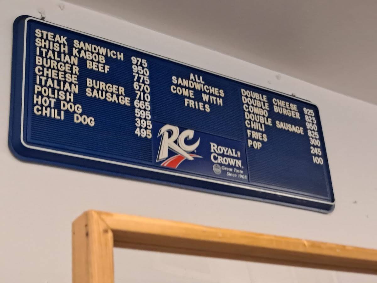Menu at Mr D's Shish-Kabobs restaurant, Chicago