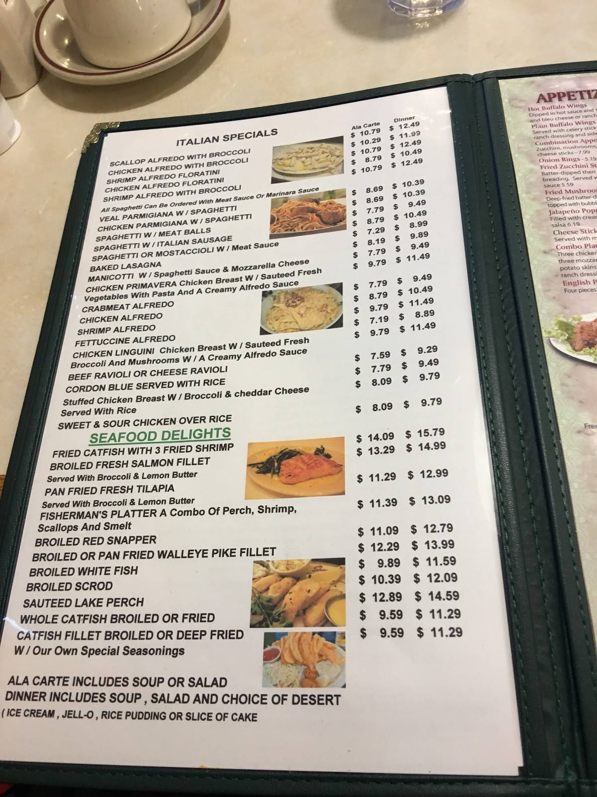Menu at New Petros Restaurant, Hammond