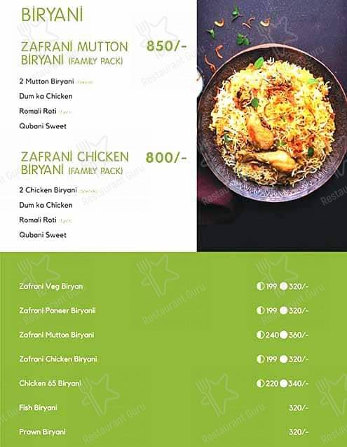 Menu at Pista House Tolichowki, Hyderabad, Shop.No.9