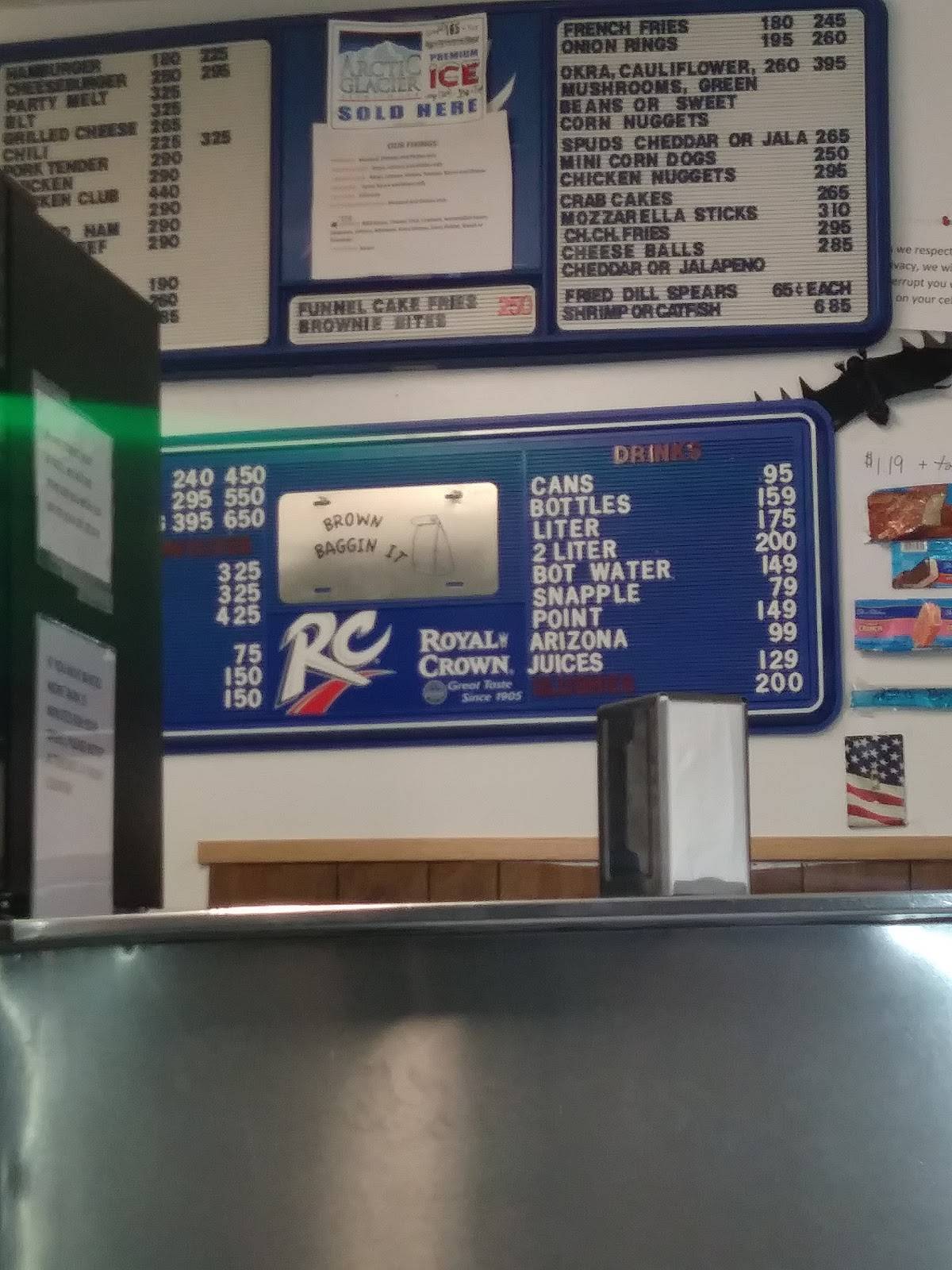 Menu at Prize Package restaurant, Topeka