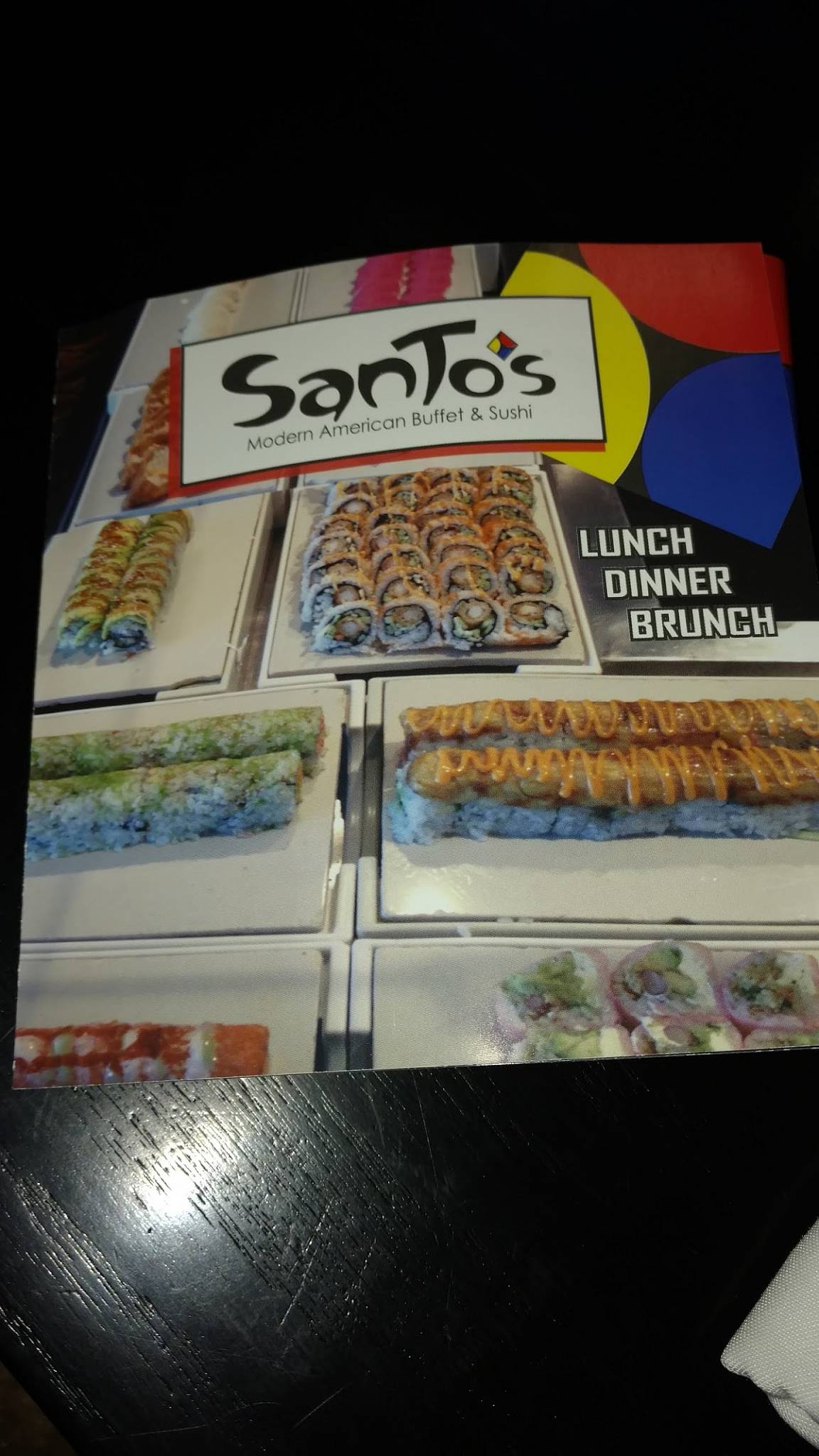 Menu at Santo's Buffet Boca Raton restaurant, Boca Raton