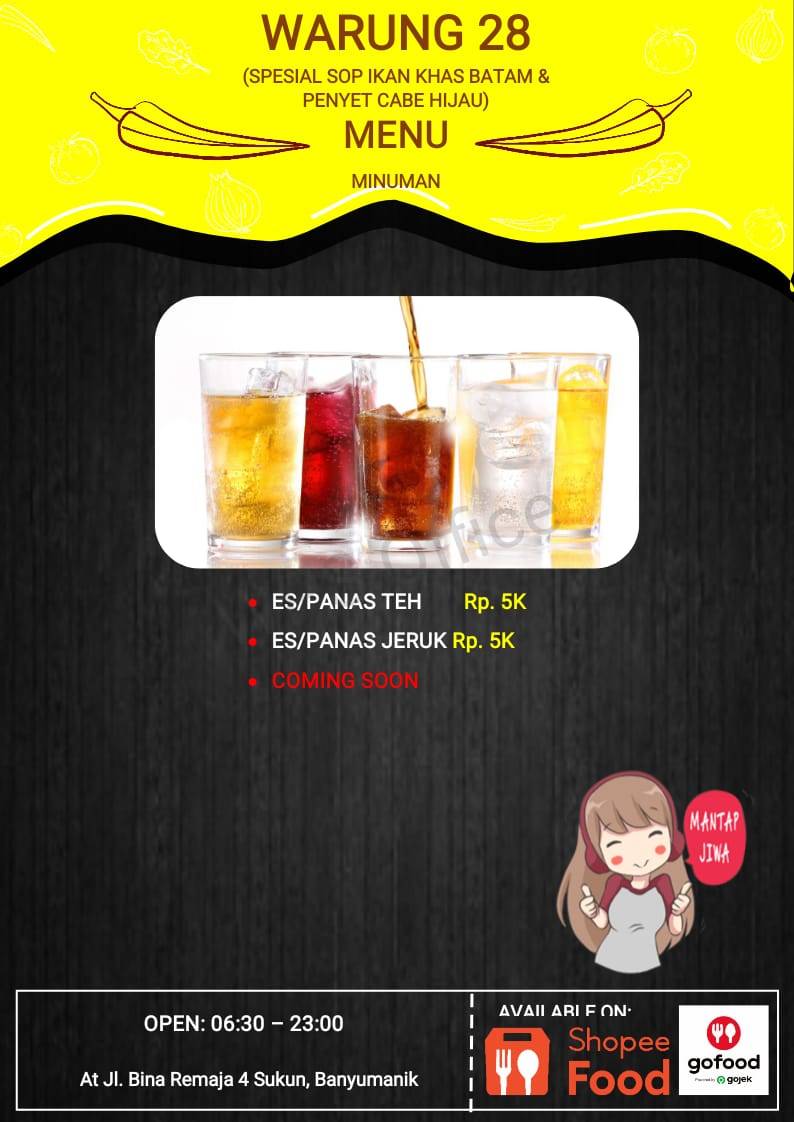 Carta del restaurante Sop Ikan Khas Batam, Semarang, Semarang