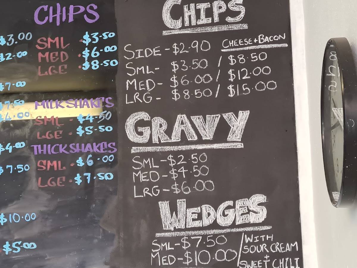 Carta del restaurante Stokes Burgers, Toukley