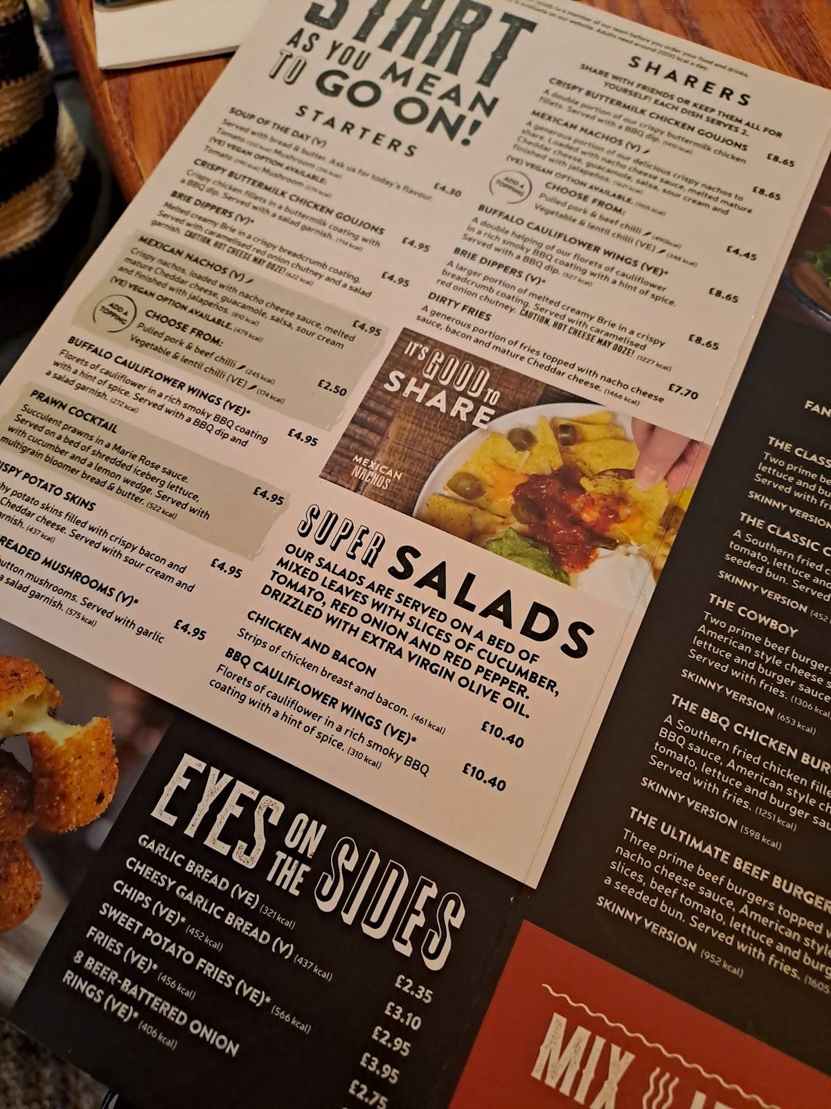 Menu at Sugar Mill restaurant, Bourne