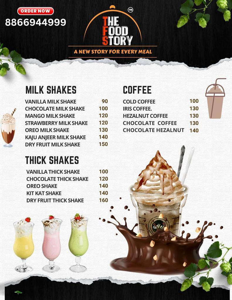 Menu at TFS -the food story, Ahmedabad