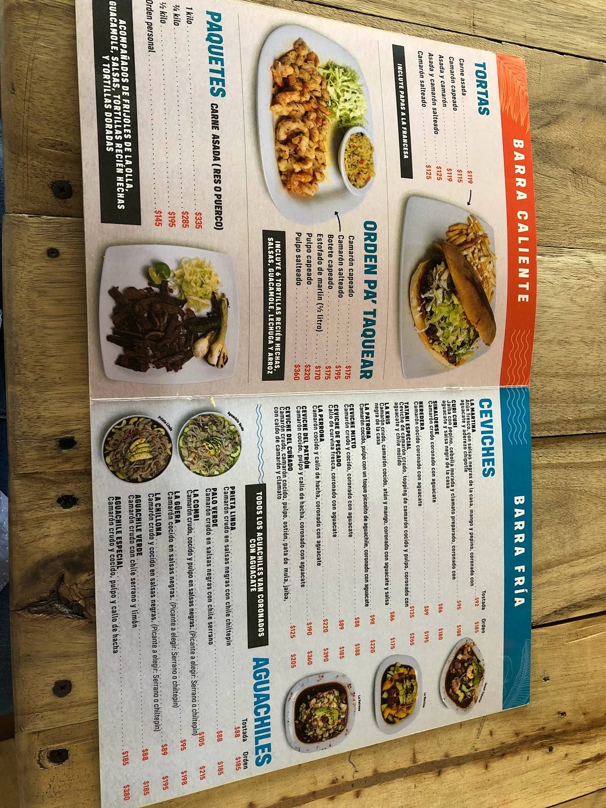 Carta del restaurante Tacos Tatani 3 Ríos, Culiacán Rosales