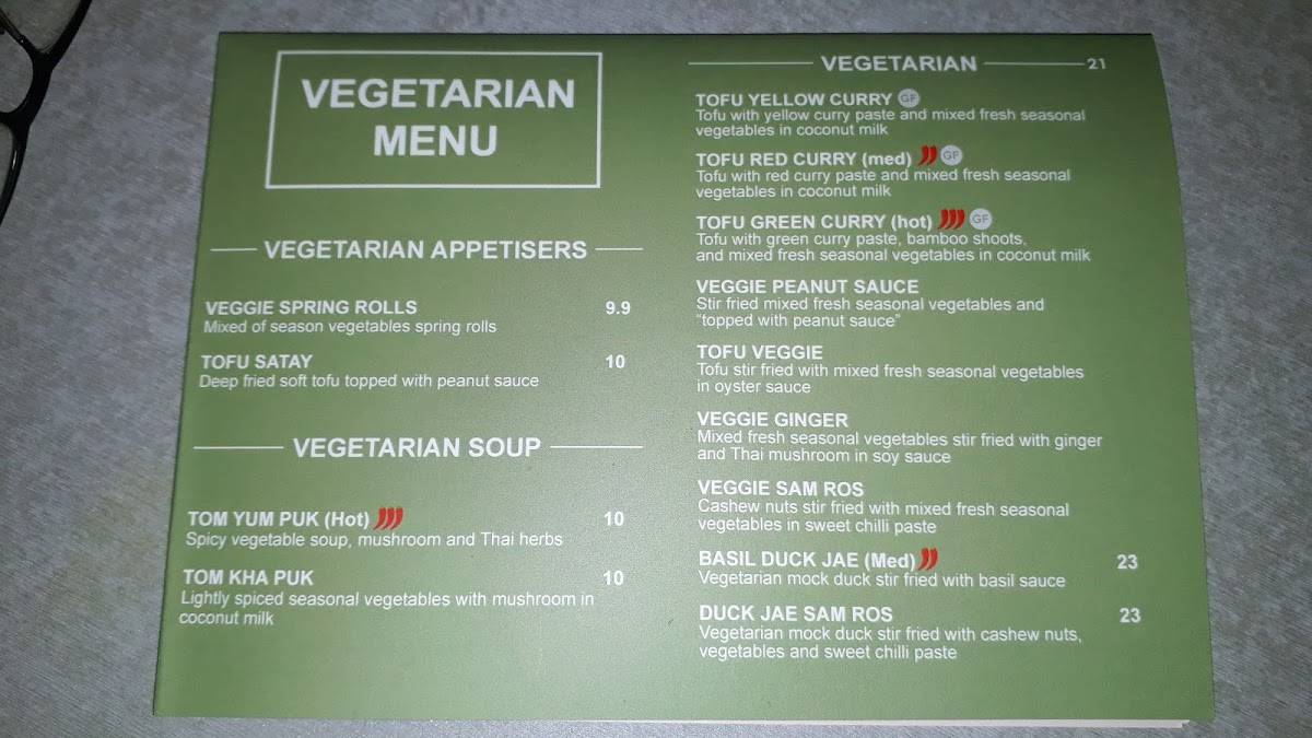 Menu at Thai Orewa Restaurant, Orewa, 328 Hibiscus Coast Hwy
