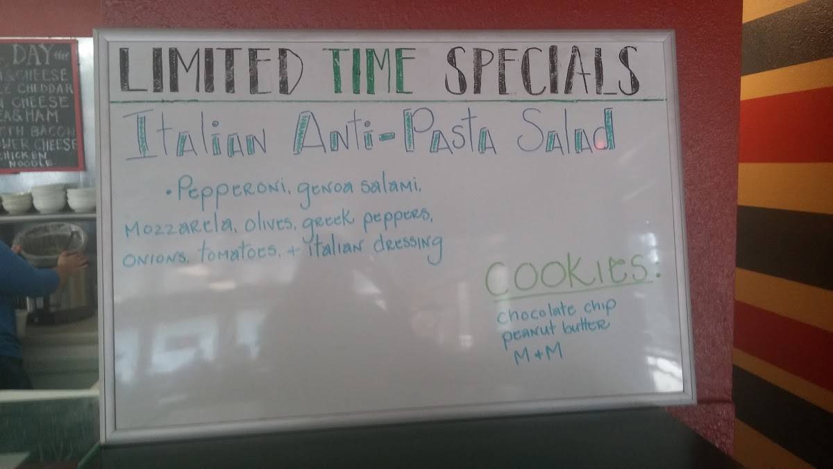 Menu at The Breadboard fast food, Buffalo