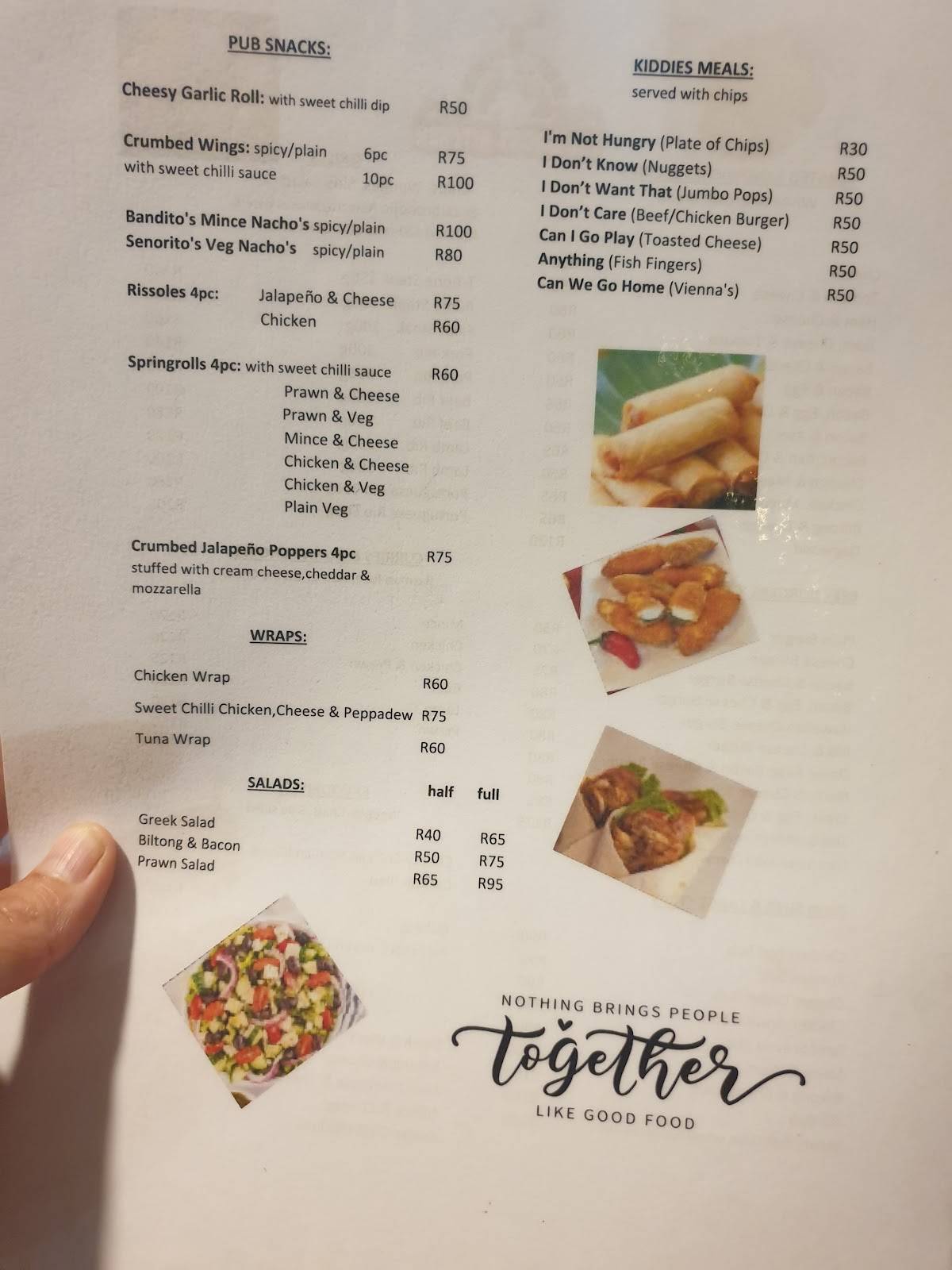 Menu at The Ghost Kitchen Standerton restaurant, Standerton