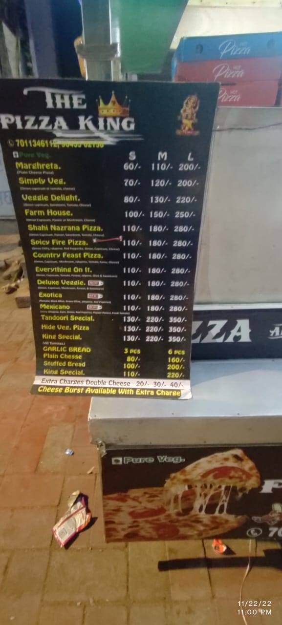 Menu at The Pizza King, New Delhi, The Pizza King