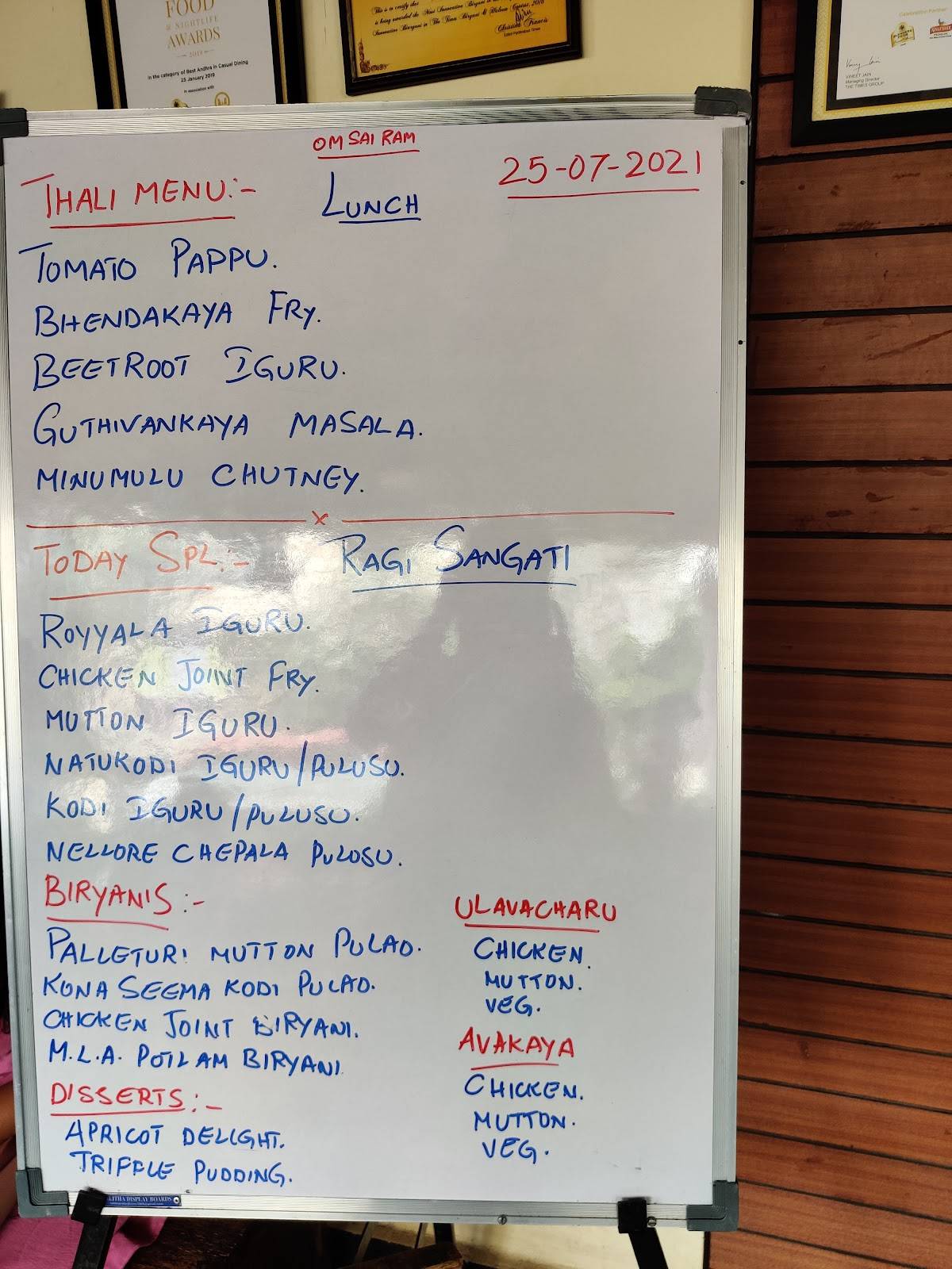 Menu at The Spicy Venue Restaurant, Visakhapatnam