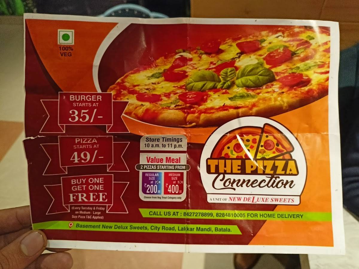 Menu at The pizza Connection, Batala