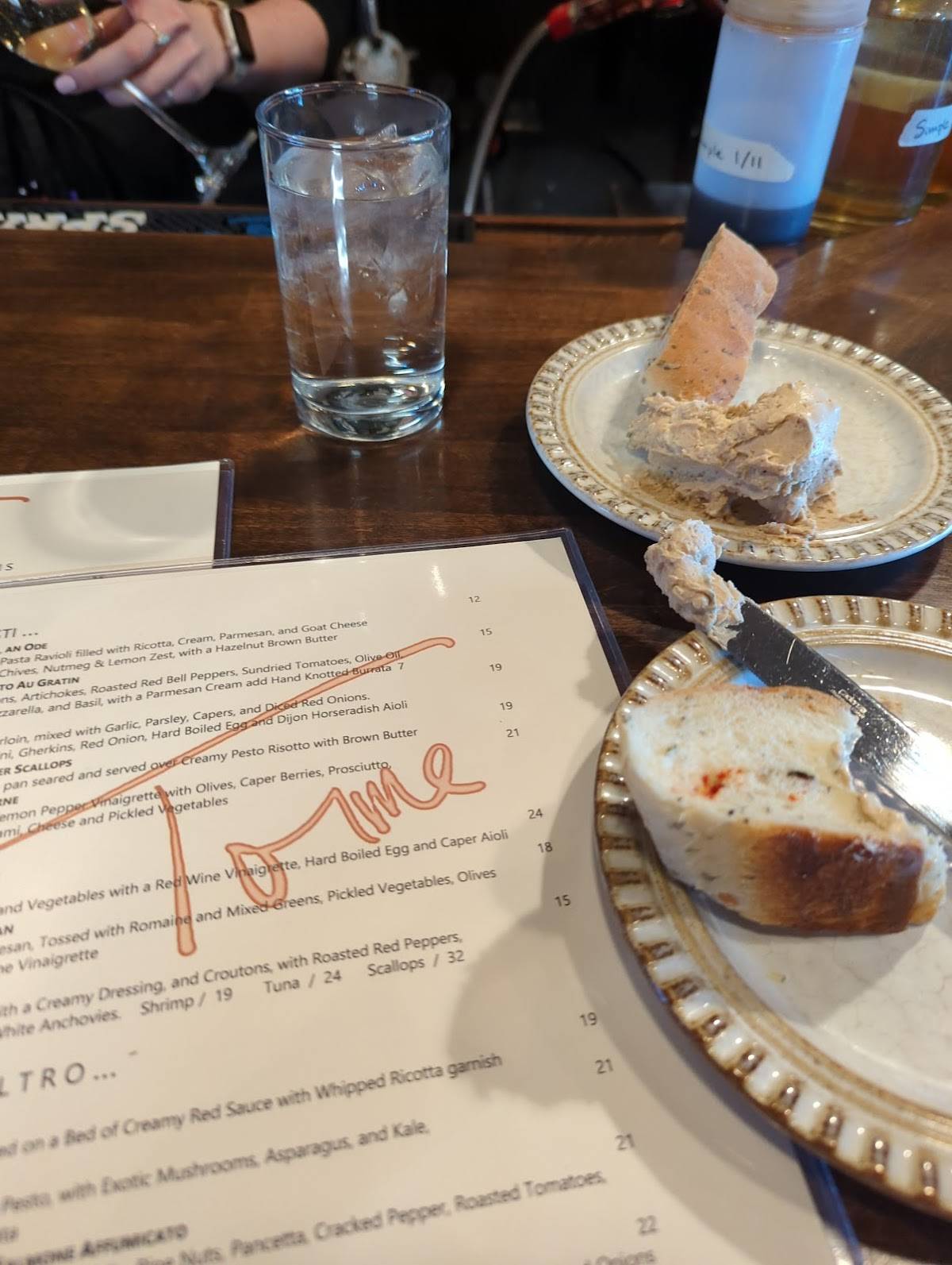 Menu at Torme restaurant, Prescott