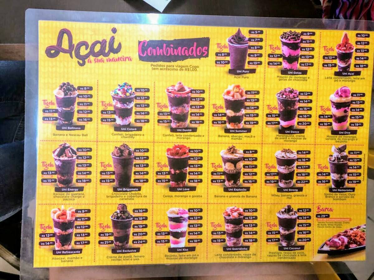Menu em Uni Açaí restaurante, Presidente Prudente, Avenida Coronel José ...