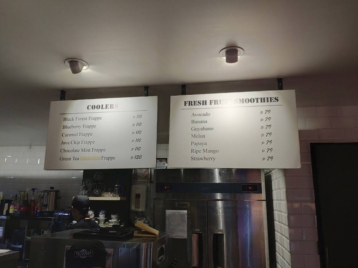 Menu at Victoria Bakery, Baguio, CH7W+PM8