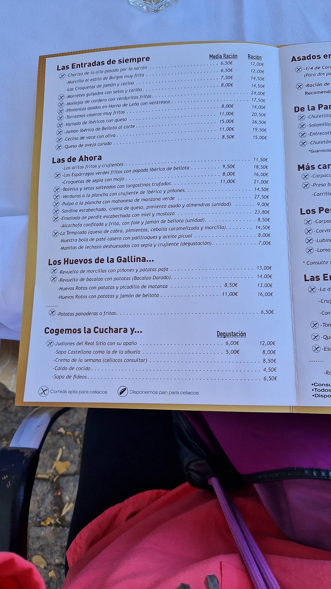 Carta de Restaurante Asador Maribel, Segovia