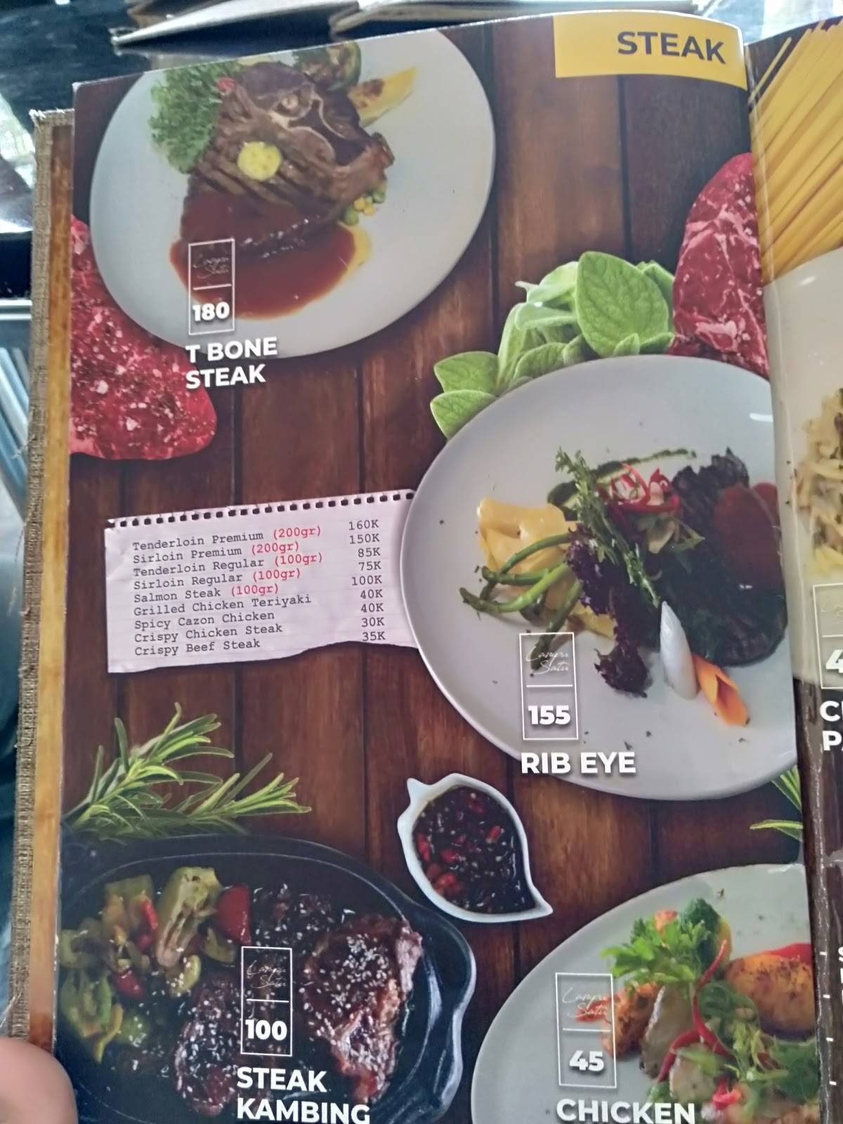 Menu at Restoran Lampu Satu, Subang