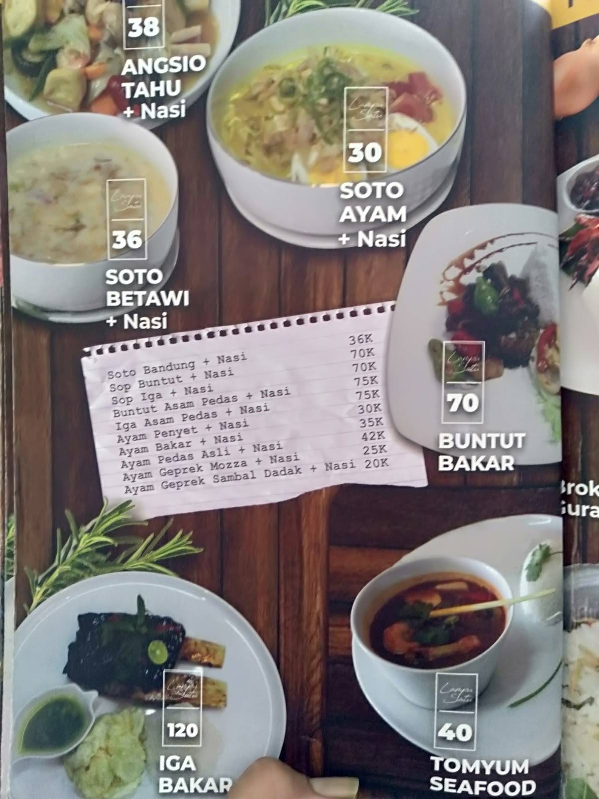 Menu at Restoran Lampu Satu, Subang