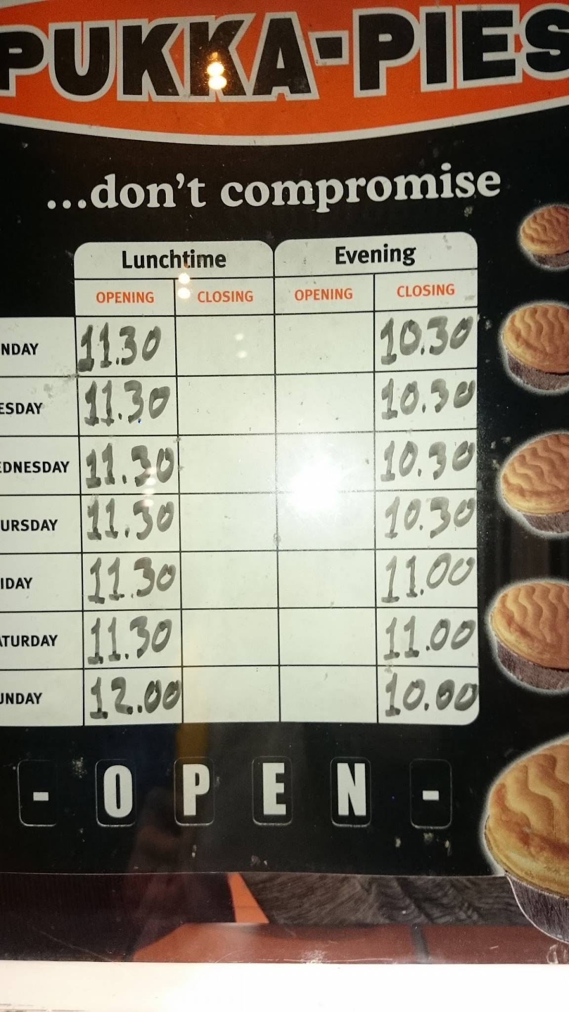 Menu at Rumbles Fish Bar, King's Lynn