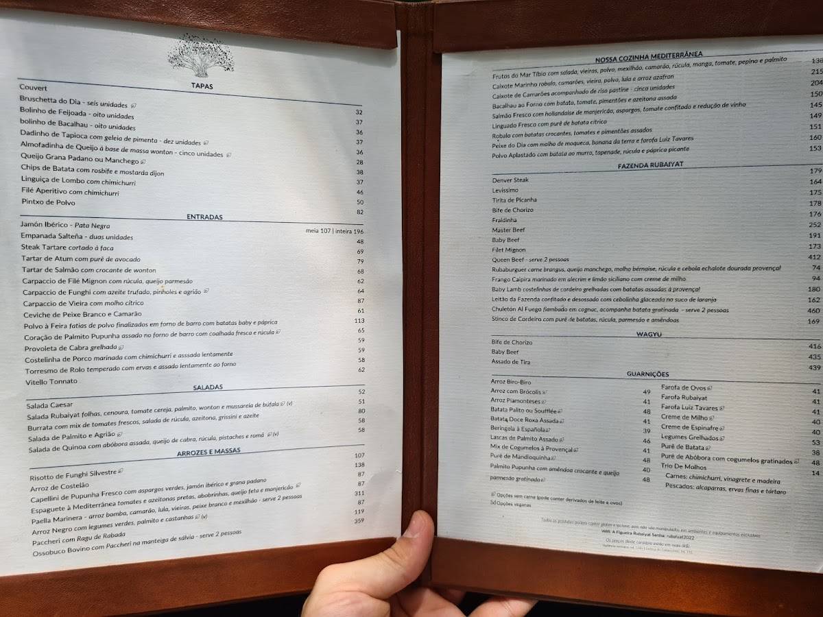 Menu em Figueira Rubayat churrascaria, São Paulo