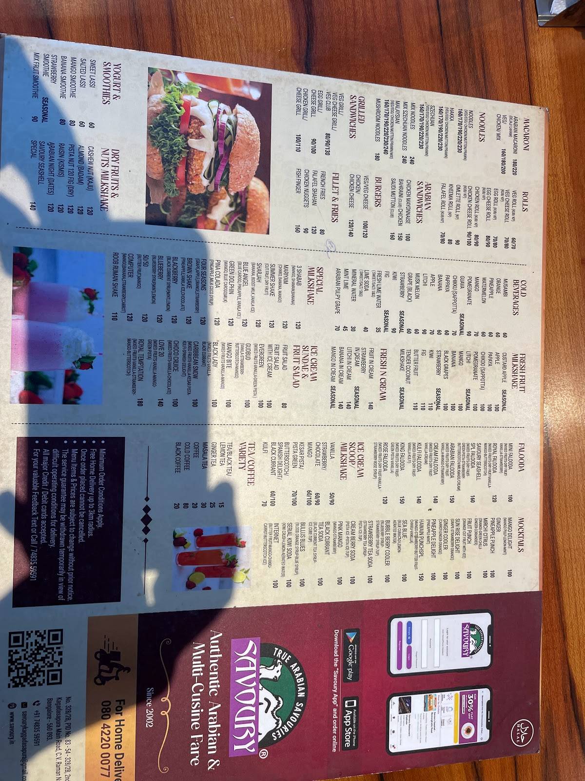 Menu at Savoury Family Restaurant, CV Raman Nagar, Bengaluru, 2nd cross