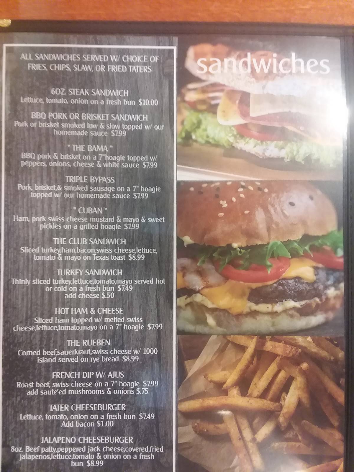 Menu at 50 Taters BBQ, Scottsboro, County Park Rd