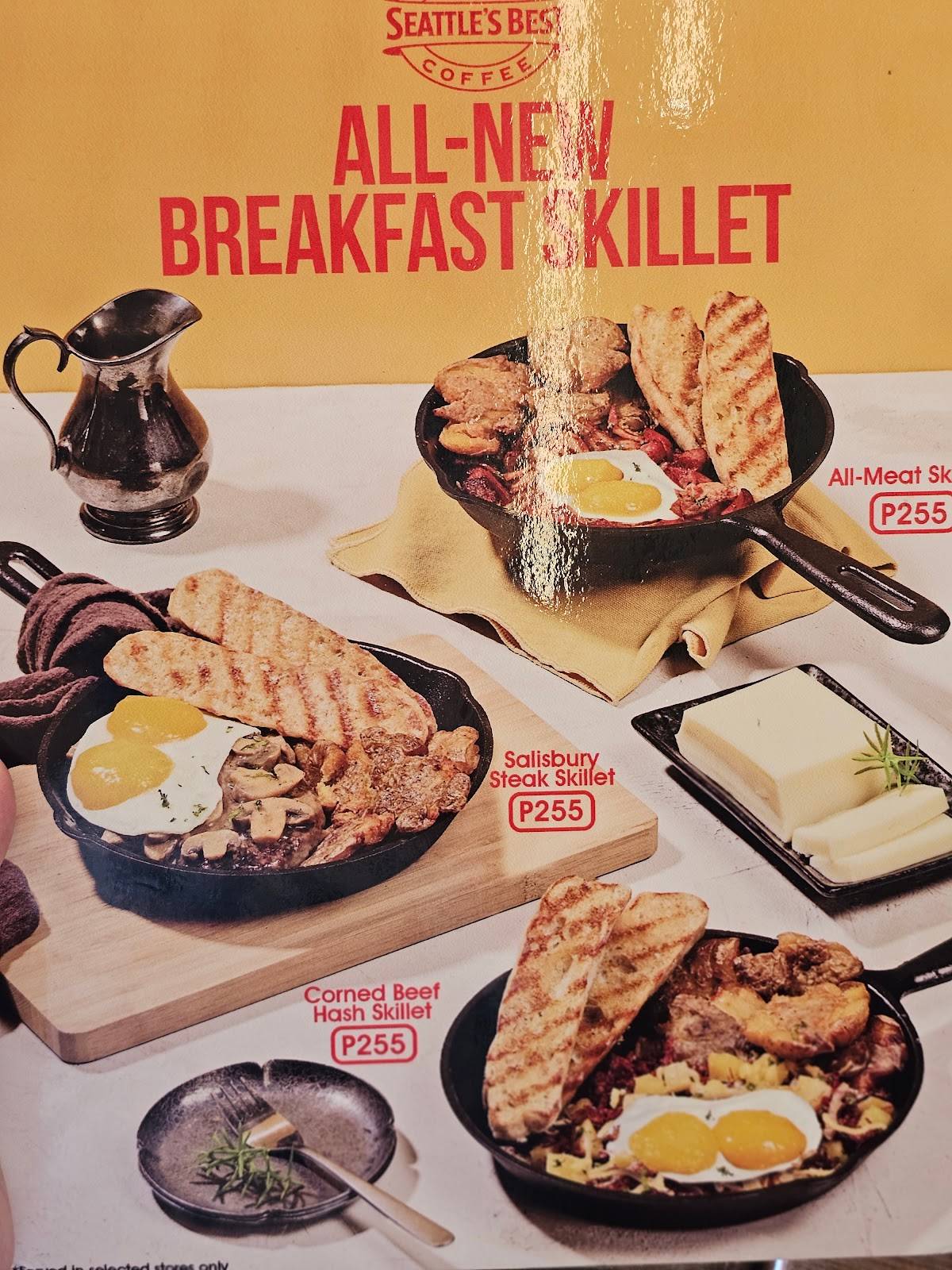 Menu at Seattle's Best Coffee cafe, Quezon City, Matalino St