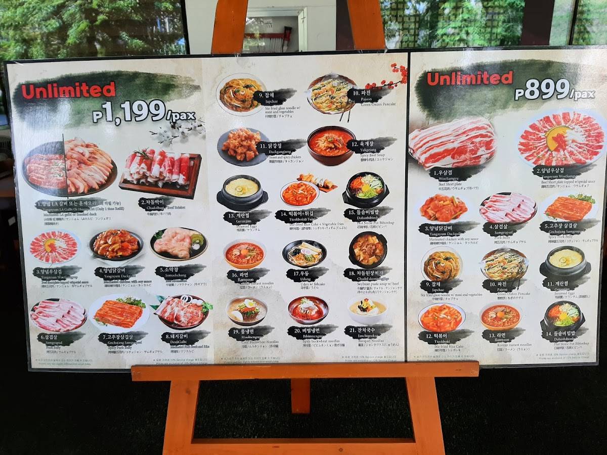 Menu at Soga Miga Korean Restaurant, Muntinlupa, C28V+74P