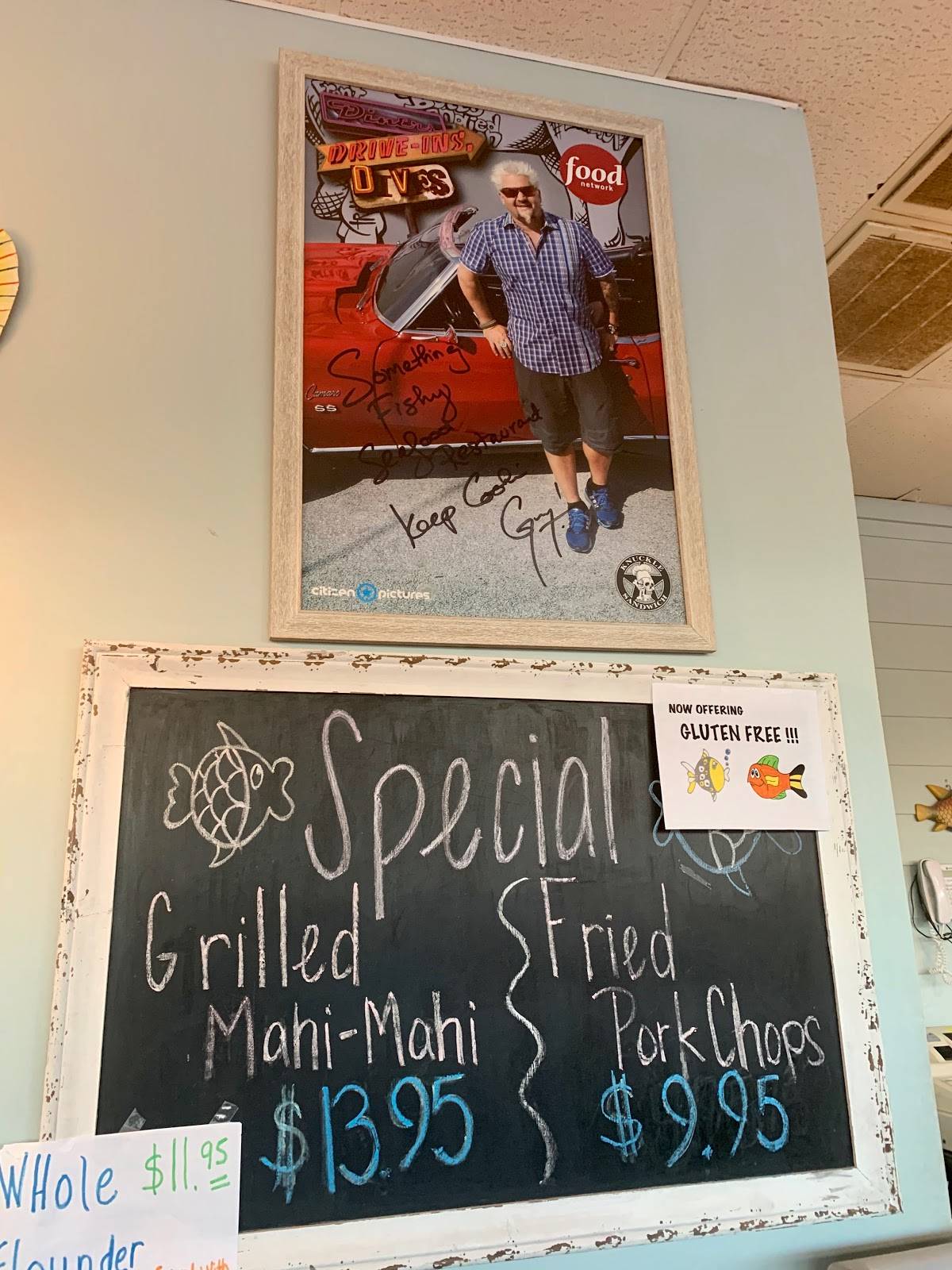 Menu at Something Fishy Seafood restaurant, Wilmington
