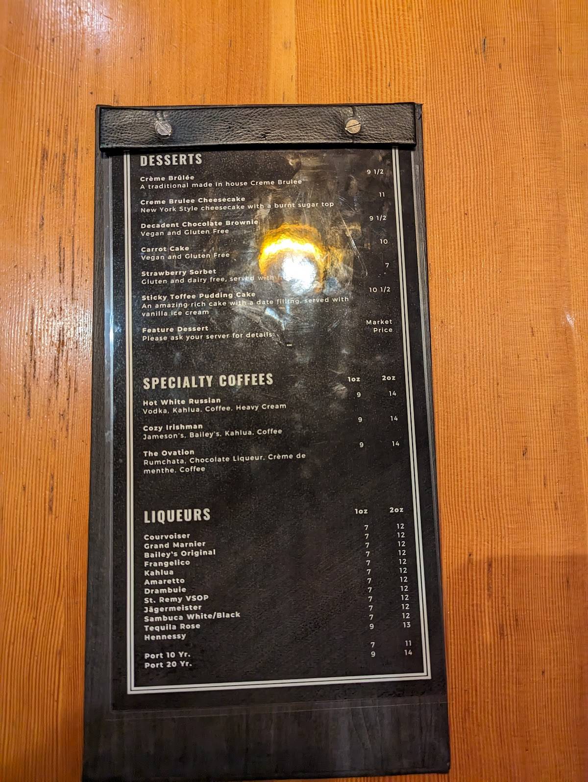 Menu at Station Tap House & Steak Co steakhouse, North Bay