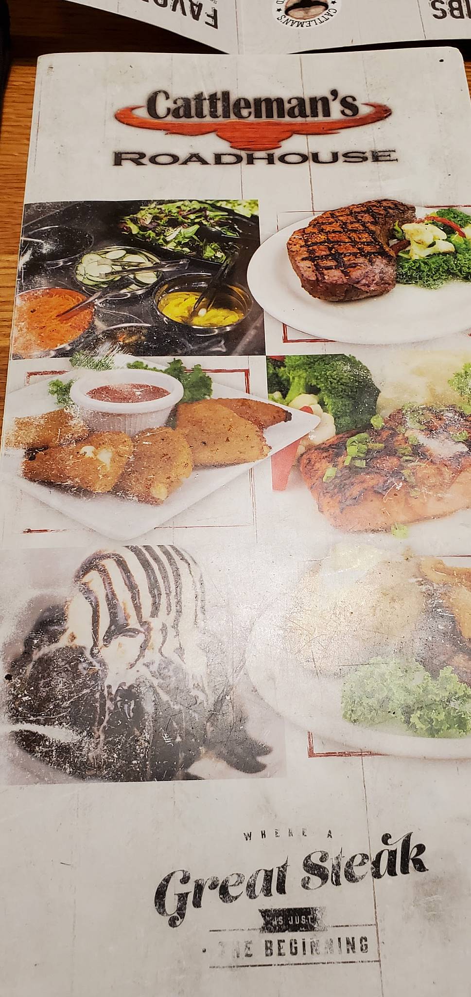 Menu at Cattleman's Roadhouse steakhouse, Shepherdsville, 139 ...