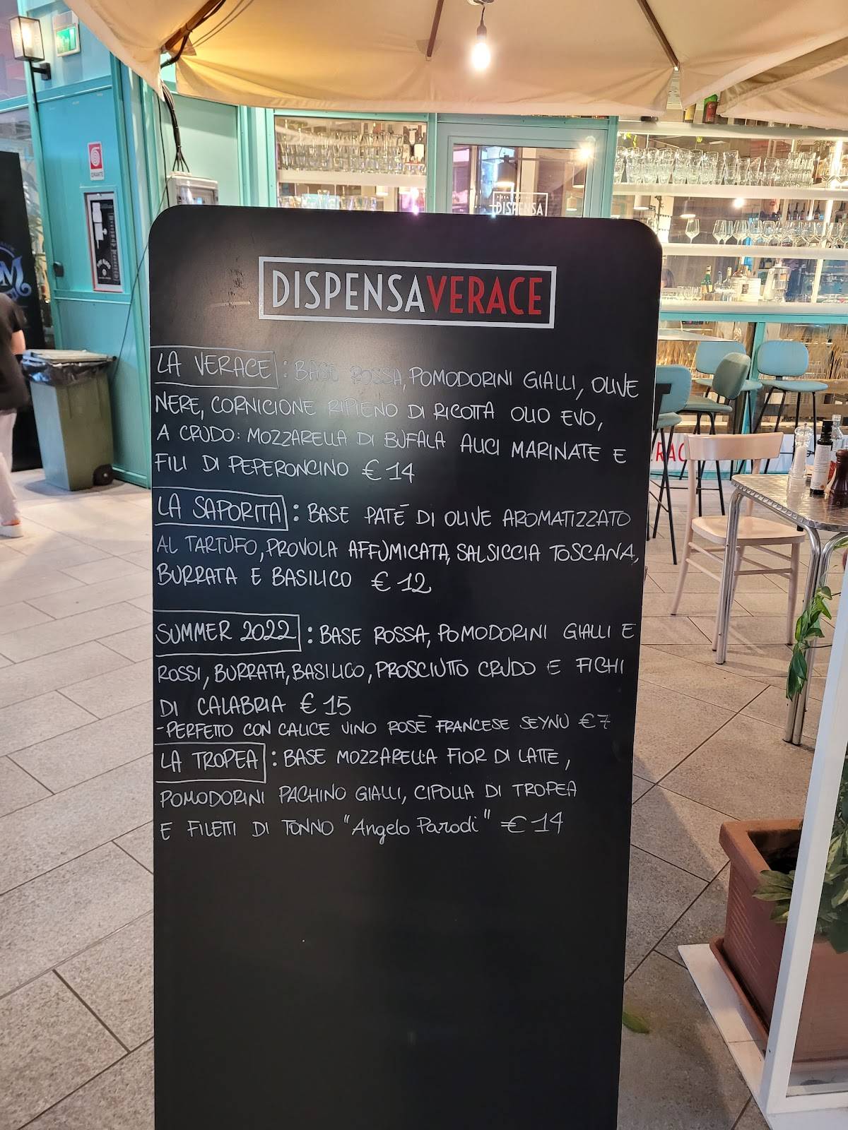 Menu da Dispensa Verace steakhouse, Firenze