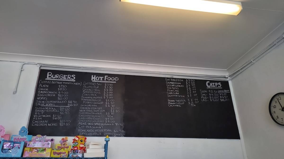 Carta del restaurante Stokes Burgers, Toukley