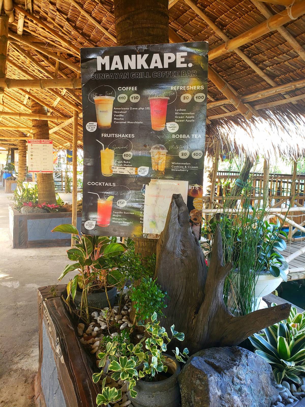 Menu at Sungayan Grill restaurant, Bolinao, 9V34+Q2W