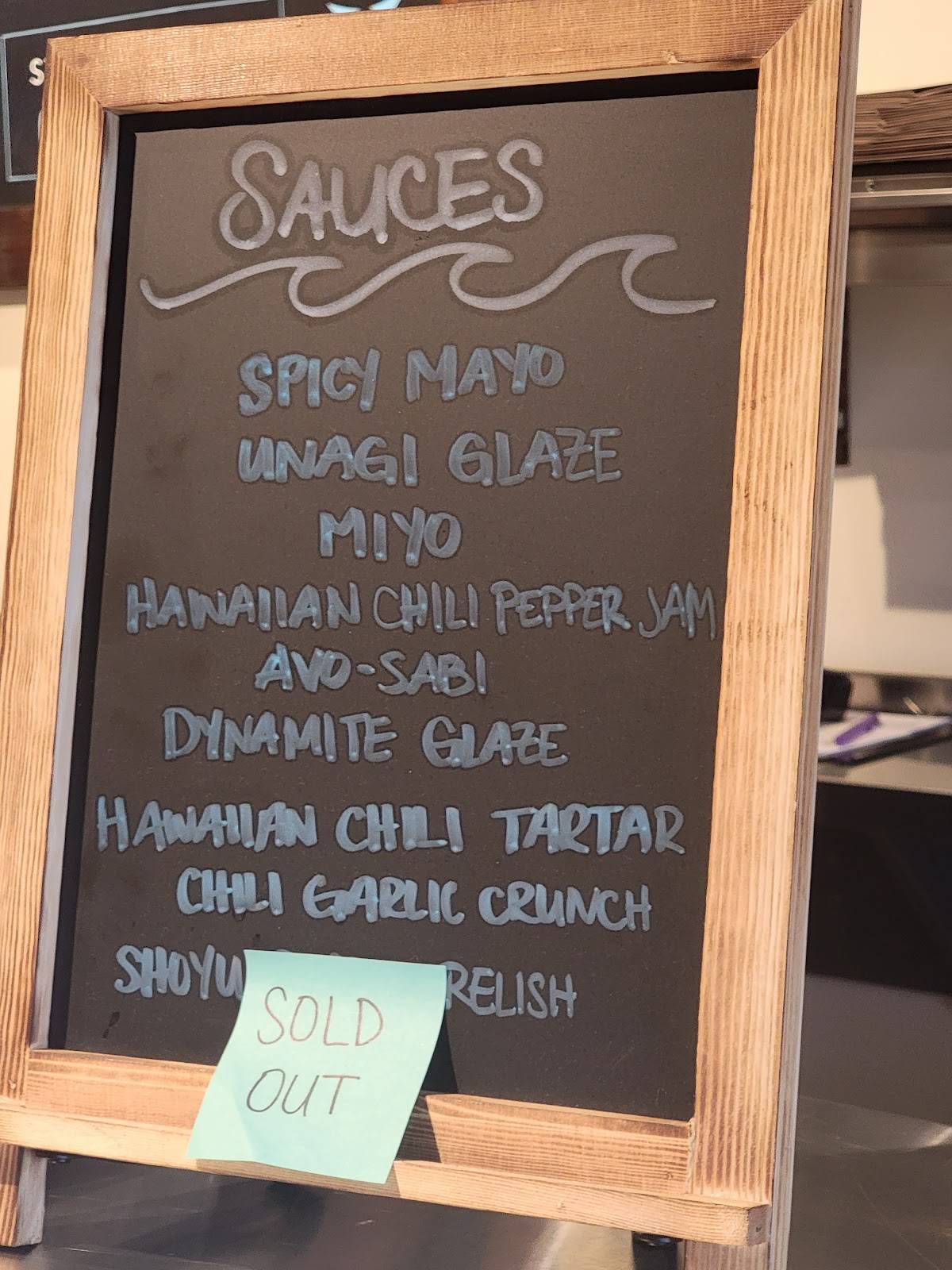 Menu at Tails Up Maui restaurant, Wailuku