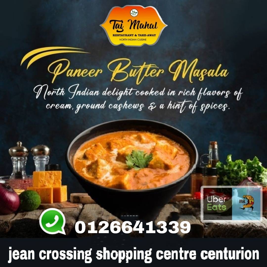 Menu at Taj Mahal restaurant, Centurion, 225 Jean Ave