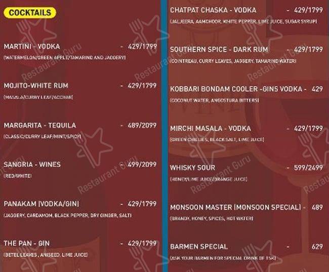Menu at Telangana Spice Kitchen Bar & Grill, Hyderabad, 8/2/293/82/49/A