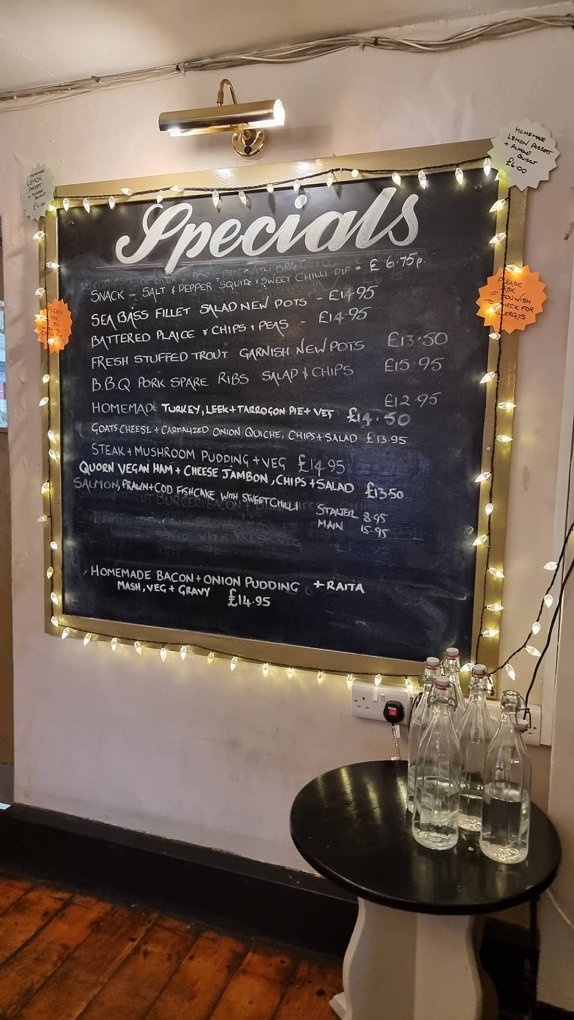 Menu at The Brown Trout pub & bar, Lamberhurst