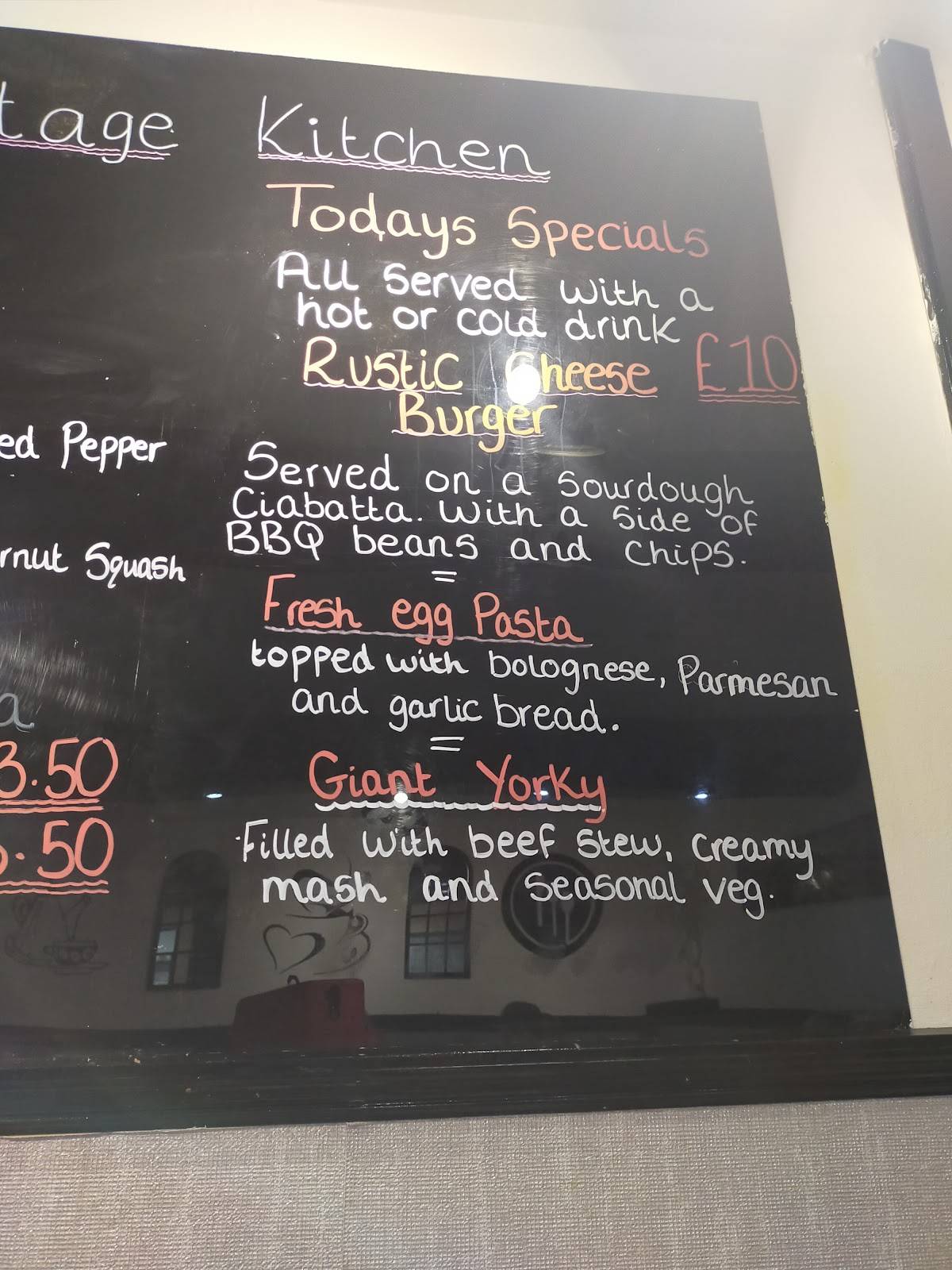 Menu at The Cottage Kitchen cafe, Kendal