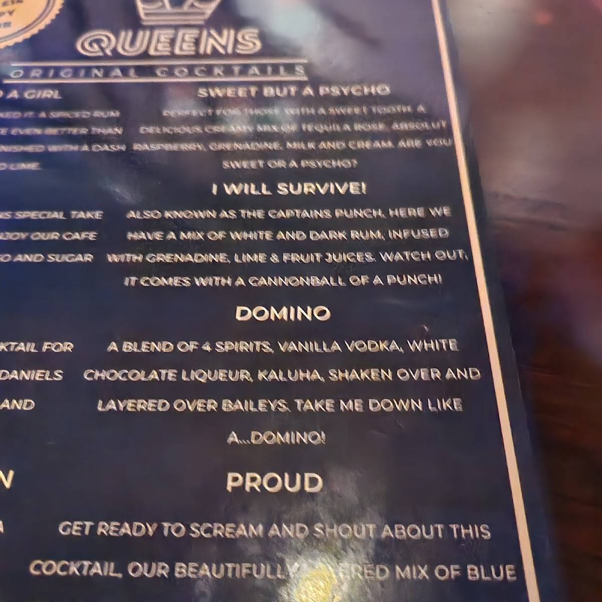 Menu at The Dog & Parrot pub & bar, Newcastle upon Tyne