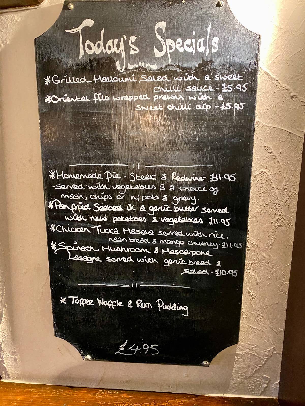 Menu at The Four Points pub & bar, Aldworth