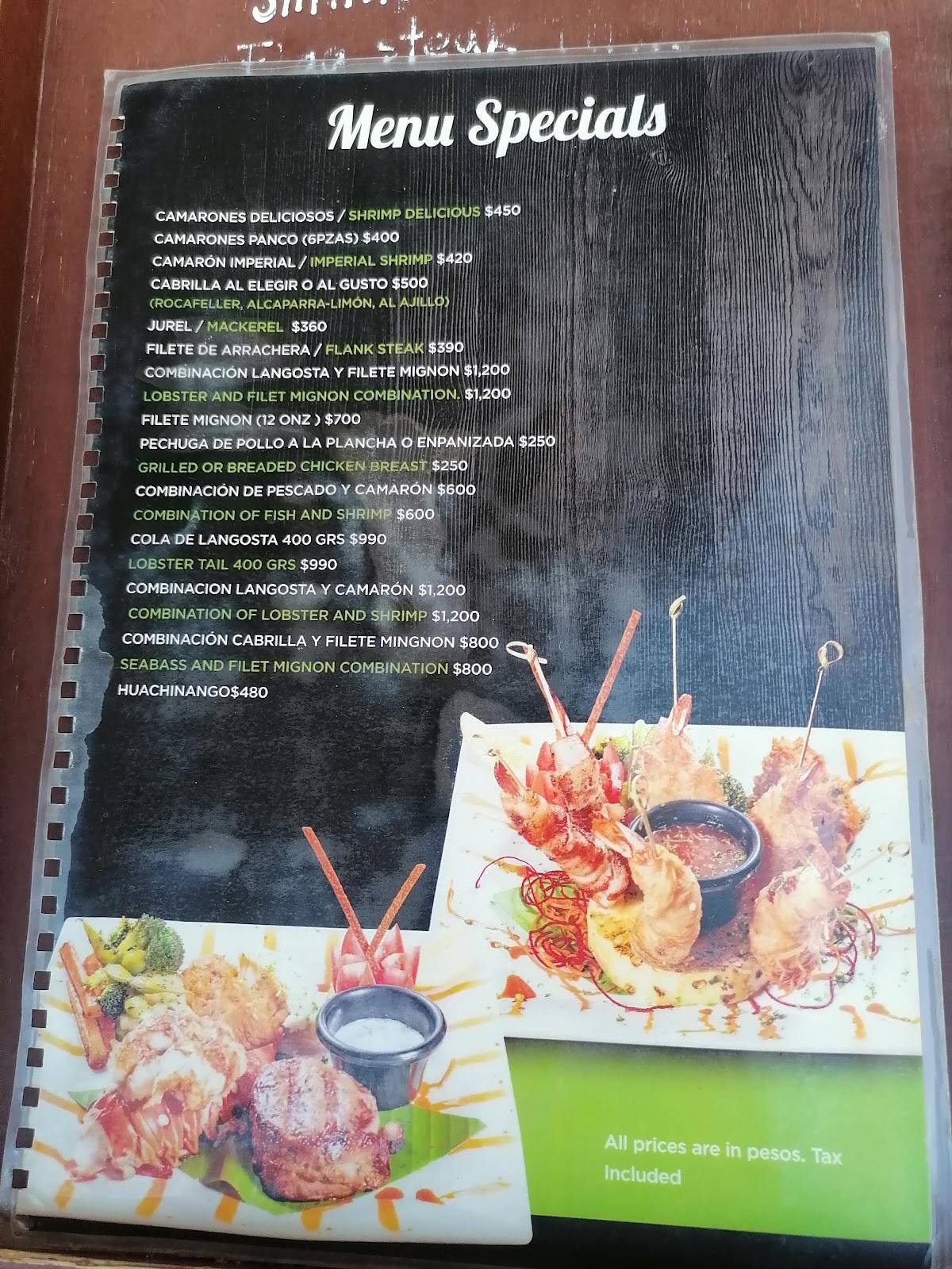Menu at The Funky Olive restaurant, bar, pizza & sushi, Cabo San Lucas